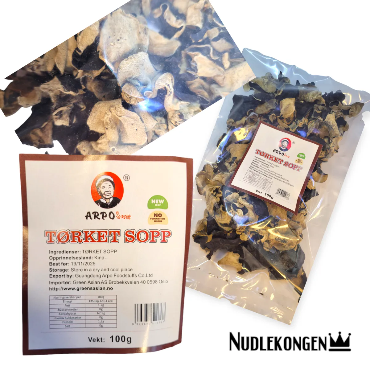 TØRKET JUDASØRE SOPP - 100 GR - Nudlekongen.no